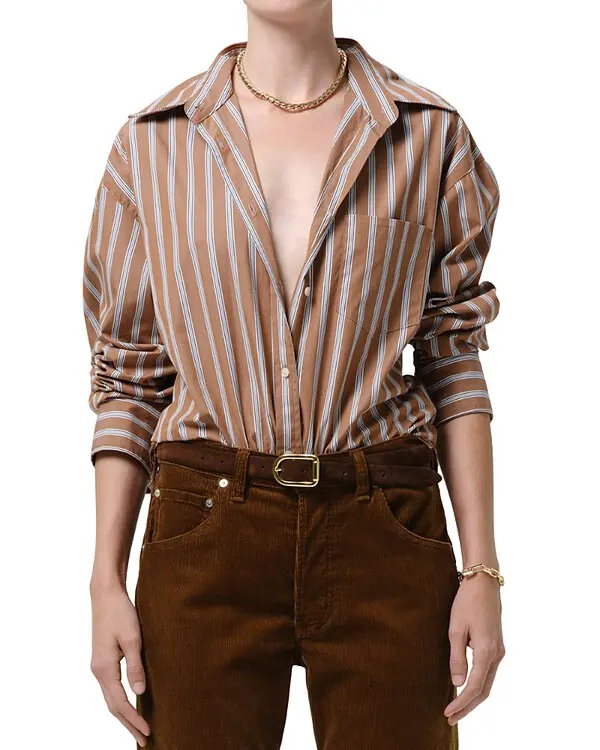 Citizens Of Humanity Thea Boyfriend Shirt - Copper Stripe