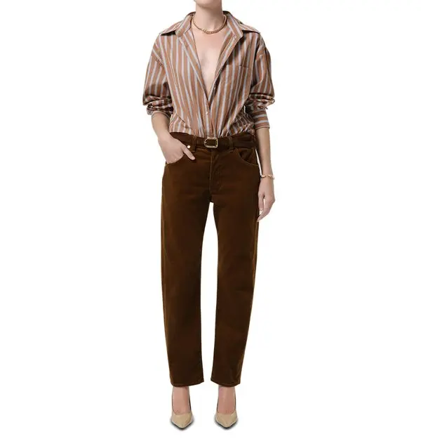 Citizens Of Humanity Thea Boyfriend Shirt - Copper Stripe