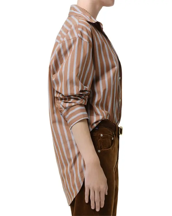 Citizens Of Humanity Thea Boyfriend Shirt - Copper Stripe
