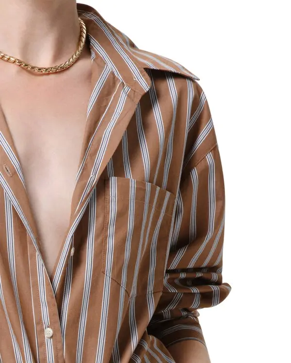 Citizens Of Humanity Thea Boyfriend Shirt - Copper Stripe