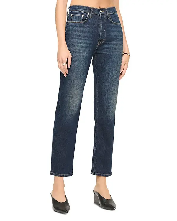 RE/DONE High Rise Pipe Jeans - Barely Worn