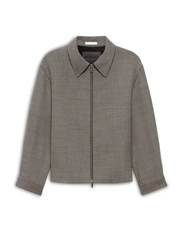 Helmut Lang Sharkskin Wool Blend Shirt Jacket
