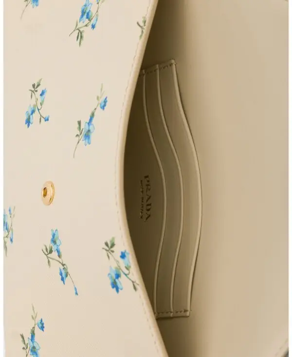 Prada Printed Saffiano Leather Envelope Clutch