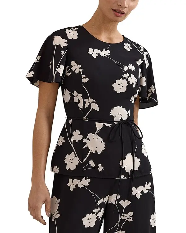 PHASE EIGHT Jolie Peplum Waist Belted Jumpsuit