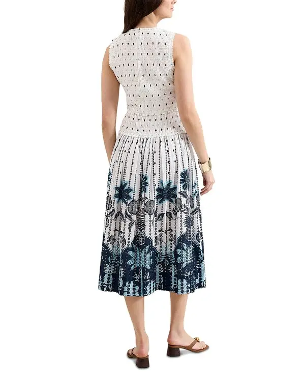 PHASE EIGHT Chiara Cotton Smocked Drop Waist Dress
