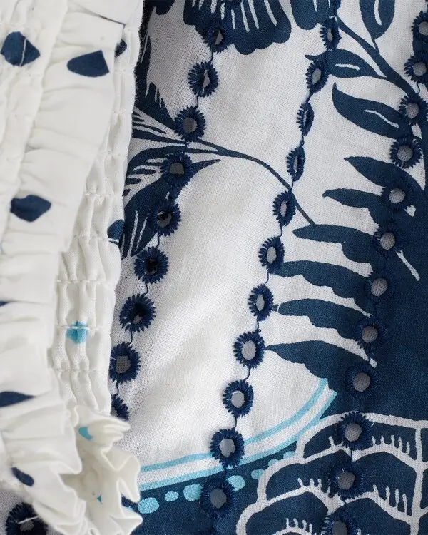 PHASE EIGHT Chiara Cotton Smocked Drop Waist Dress