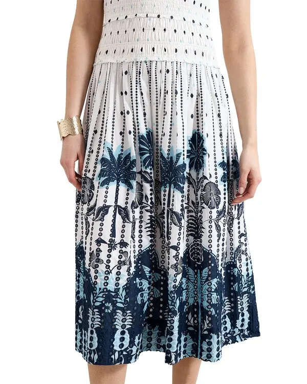 PHASE EIGHT Chiara Cotton Smocked Drop Waist Dress