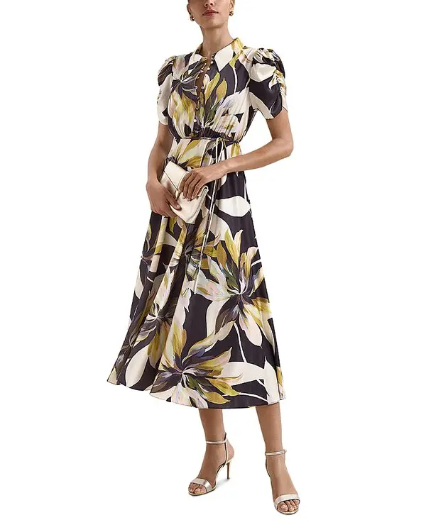 PHASE EIGHT Bella Puffed Sleeve Midi Dress