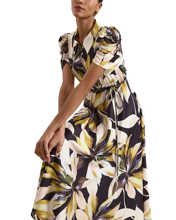 PHASE EIGHT Bella Puffed Sleeve Midi Dress