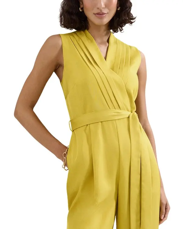 PHASE EIGHT Satin Twill Sleeveless Jumpsuit
