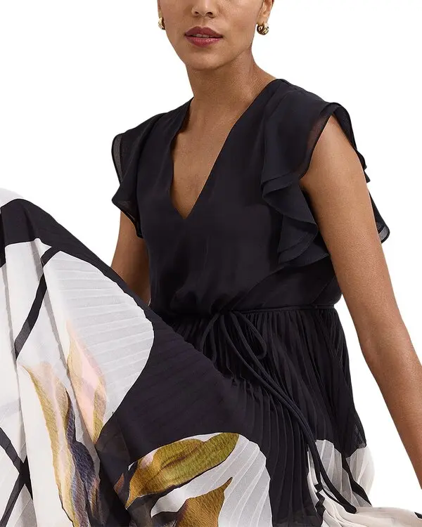 PHASE EIGHT Uma Pleated Maxi Dress