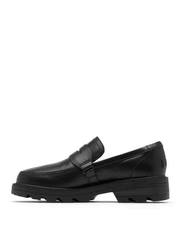 Sorel Revel Ave Leather Loafers - Black/black