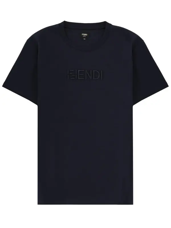 Fendi T-shirt Con Logo 3d - Blue