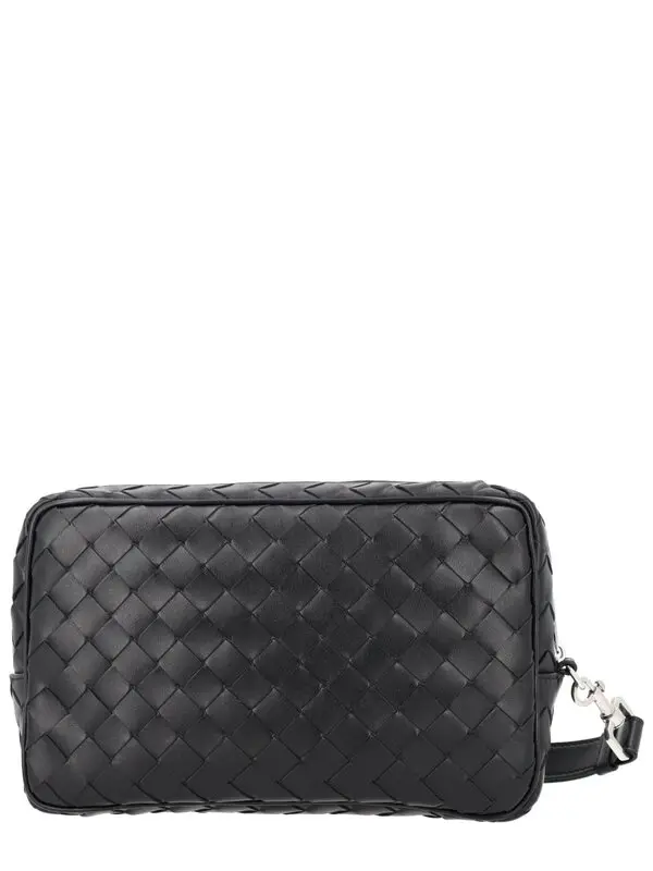 Bottega Veneta Woven Leather Pouch - Black