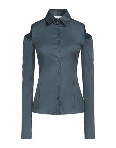 Patrizia Pepe Long Sleeve Poplin Shirt - Deep Teal