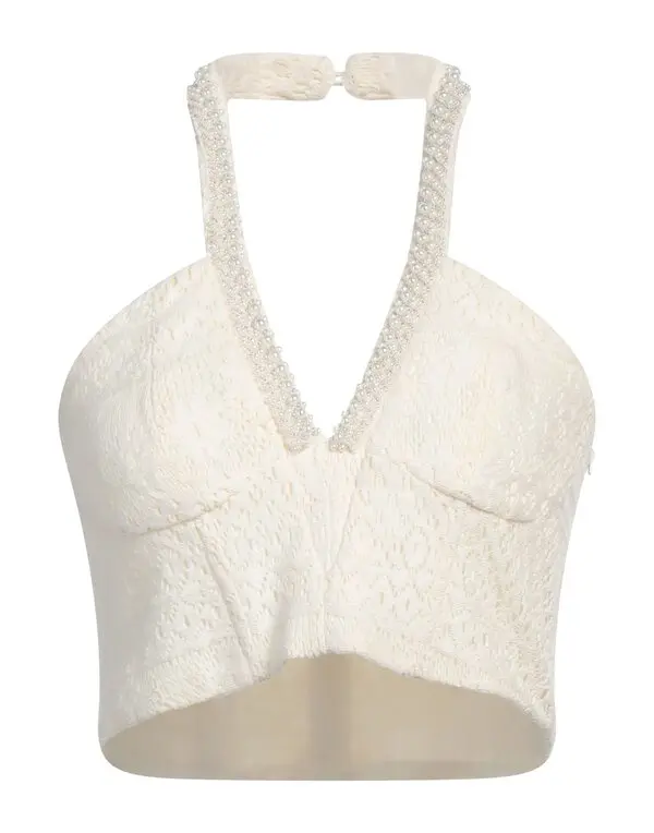 Liu Jo Top Ivory Size Cotton, Polyamide, Elastane
