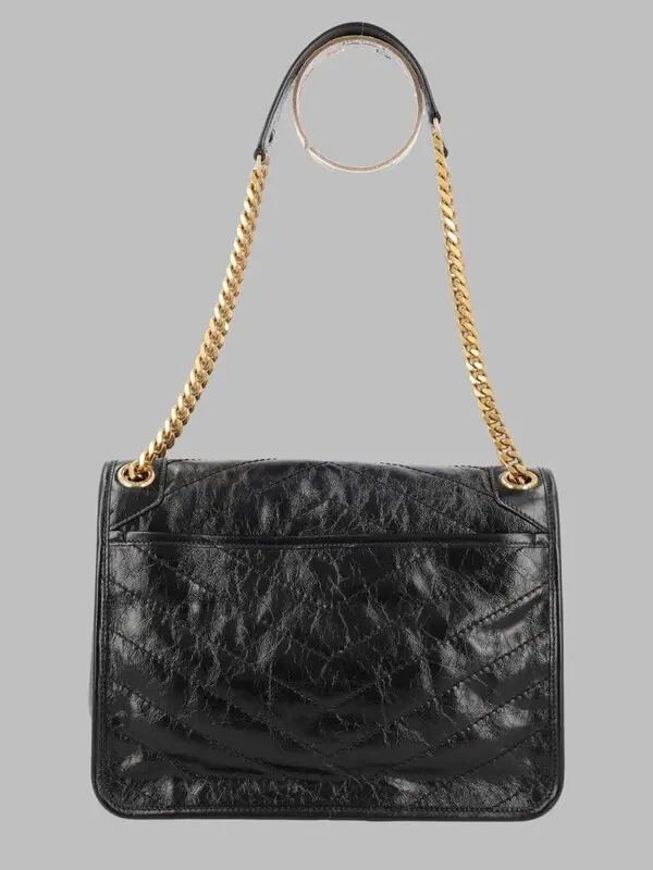 Saint Laurent Vintage Leather Medium Niki Bag - Black