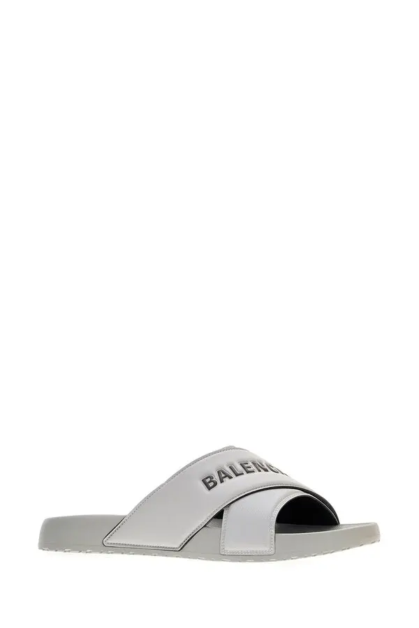 Balenciaga Crossover Logo Slippers - Multicolor