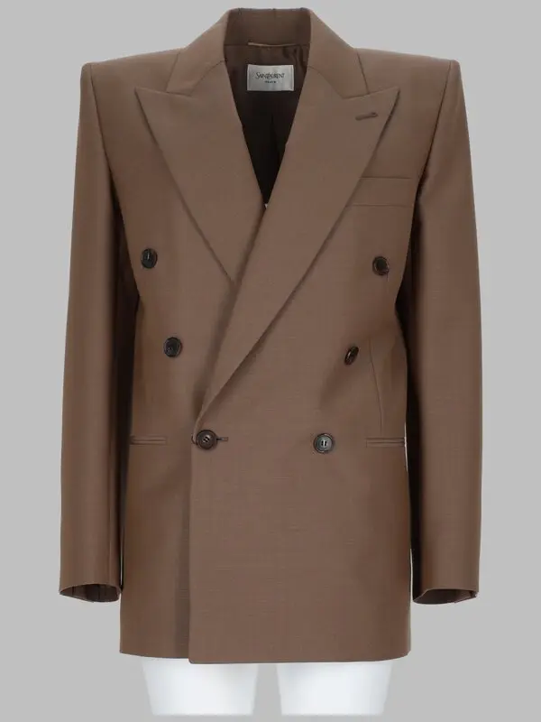 Saint Laurent Giacca In Lana E Mohair Leggeri