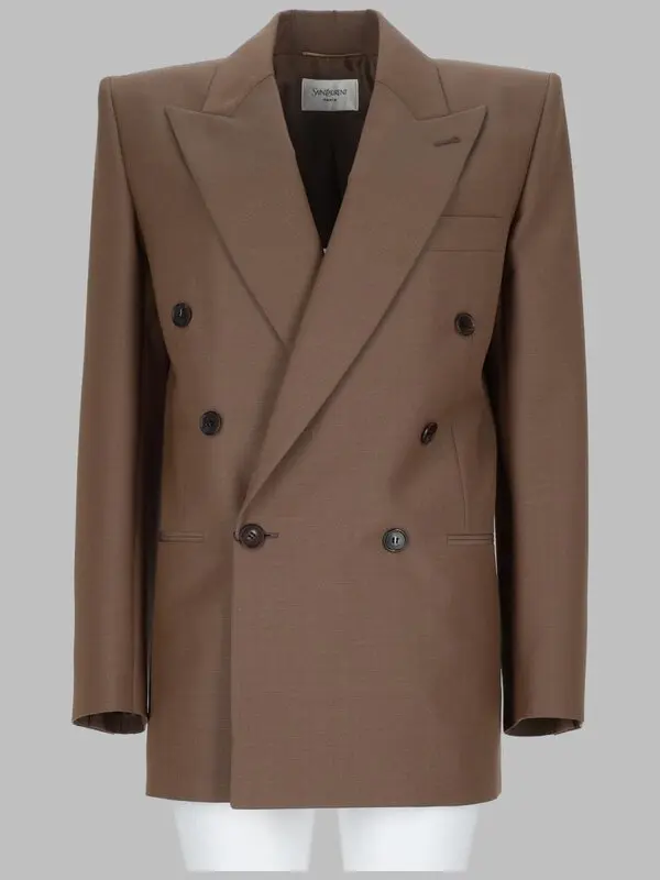 Saint Laurent Giacca In Lana E Mohair Leggeri