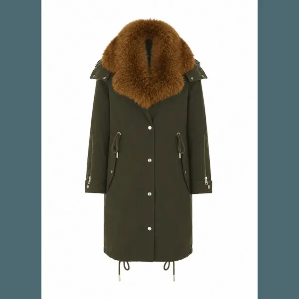 Moncler Halicte Long Parka - Green
