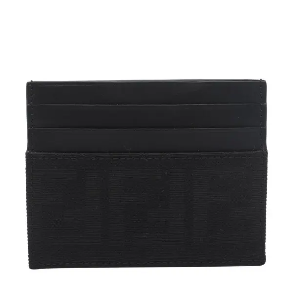 Fendi Ff Jacquard Cards Holder - Black