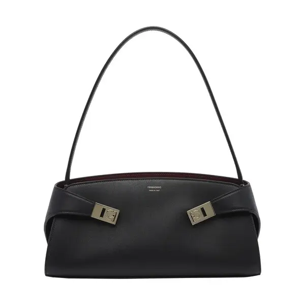 FERRAGAMO East-west Hug Shoulder Bag - Black