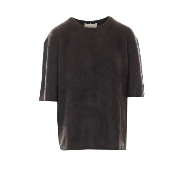 LISA YANG Maren Short Sleeves Sweater - Gray