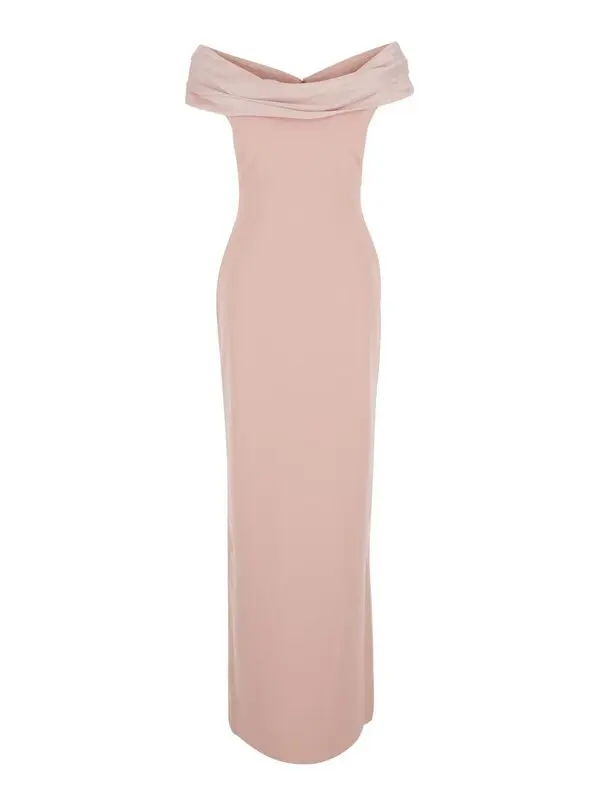Solace London Adele Long Dress - Pink