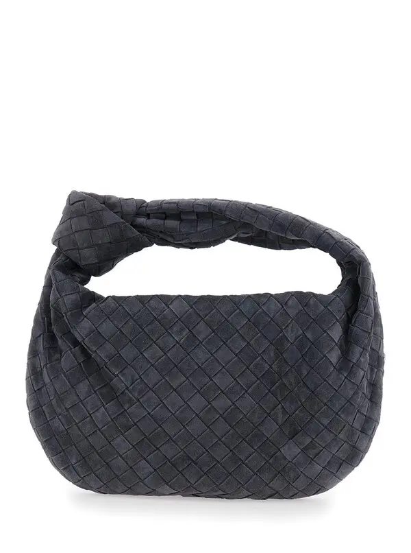 Bottega Veneta Jodie' Shoulder Bag With Intreccio Motif In Suede For - Gray
