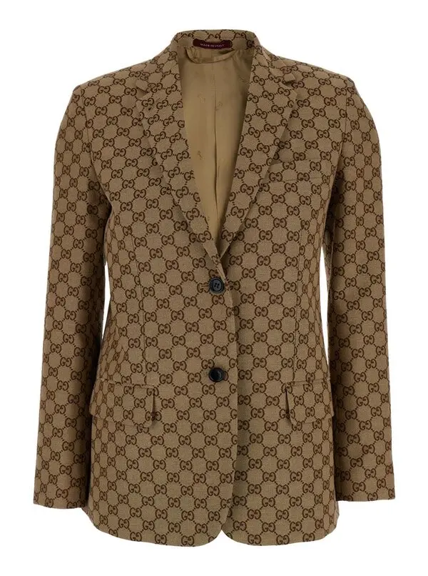 Gucci Blazer All-over Gg Motif - Multicolor