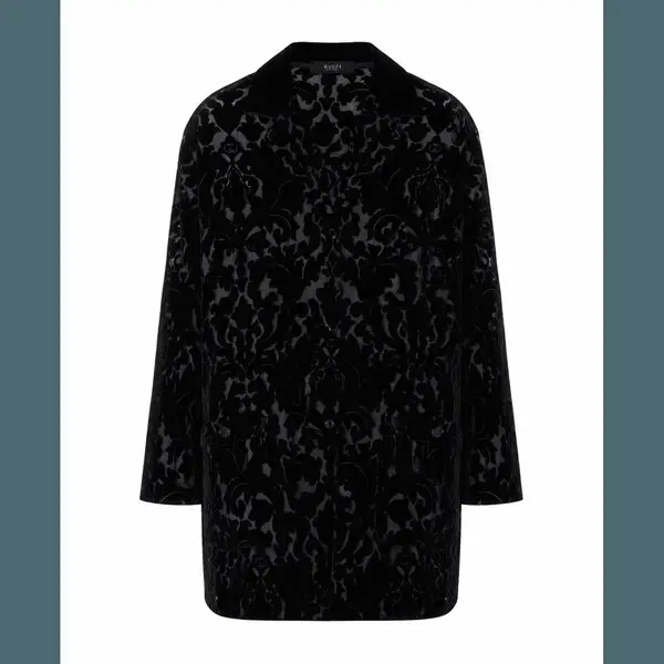 Gucci Floral Devoré Velour Shirt - Black