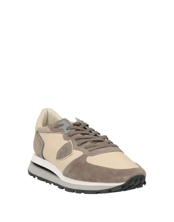 Philippe Model Sneakers Taupe Size Leather, Textile Fibers