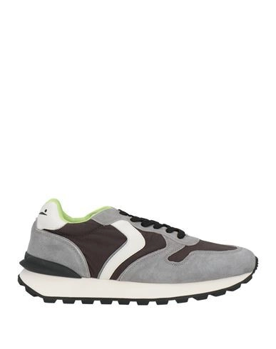 VOILE BLANCHE Sneakers Charcoal Size Leather, Textile Fibers