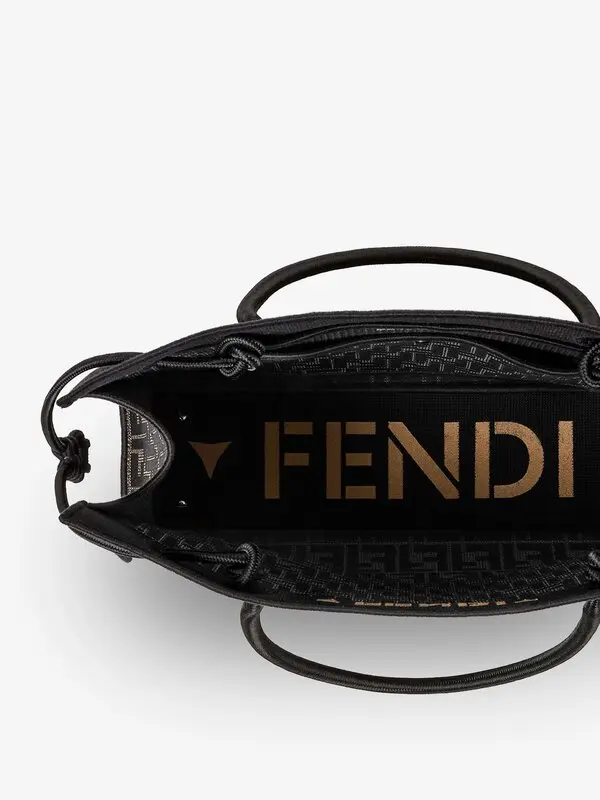 Fendi Magic Shopper Bag In Ff Fabric With Embroidered Logo On The Front