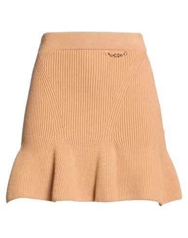 Elisabetta Franchi Mini Skirt Camel Size Viscose, Polyamide, Polyester - Beige