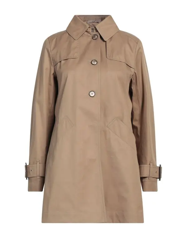 Herno Rain Collection Overcoat & Trench Coat Camel Size Cotton, Polyester