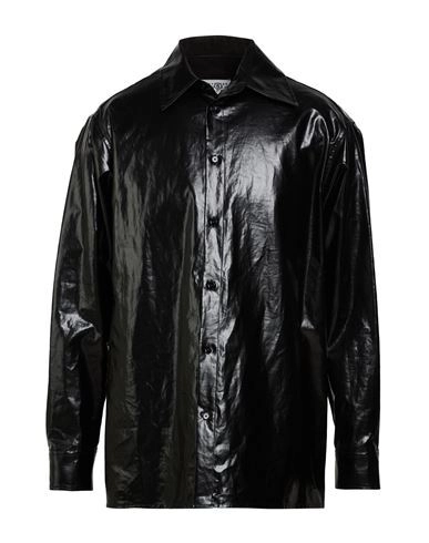 MAISON MARGIELA Shirt Size Linen, Polyurethane - Black