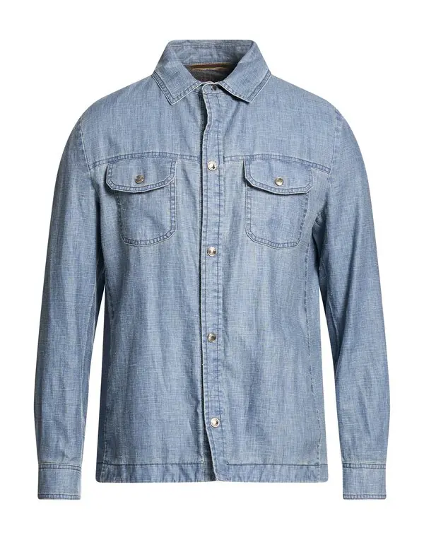 MOORER Denim Linen Overshirt