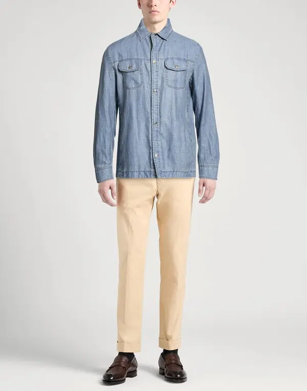 MOORER Denim Linen Overshirt