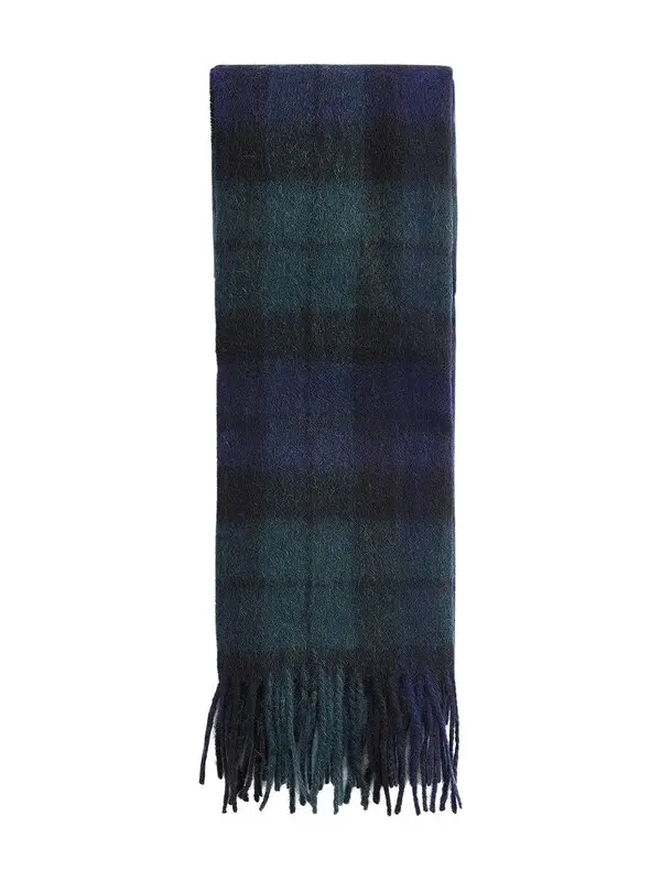 Barbour Tartan Wool And Cashmere Scarf New Check