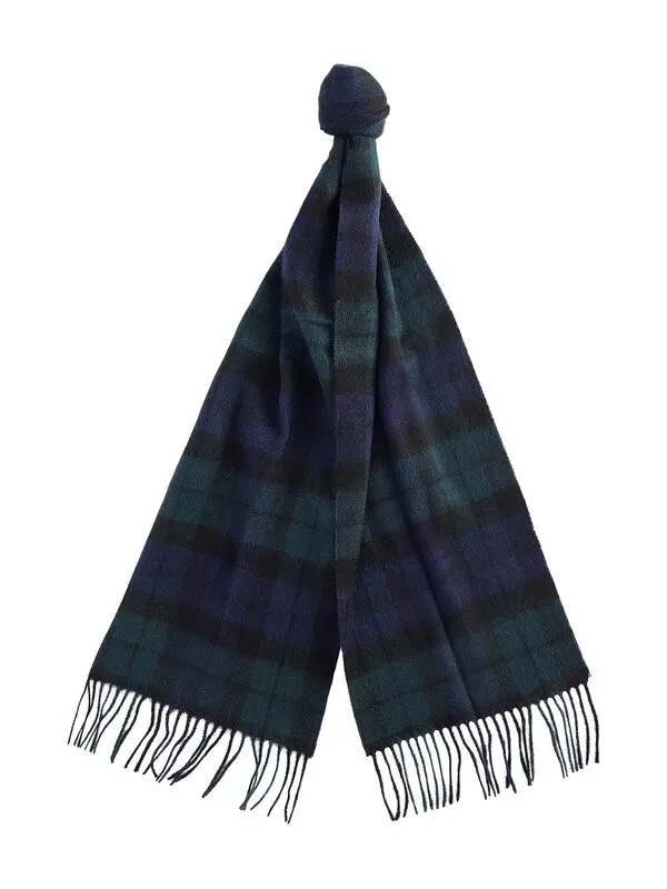 Barbour Tartan Wool And Cashmere Scarf New Check