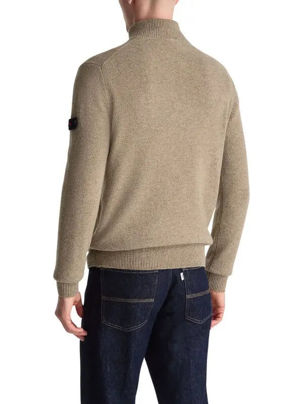 Peuterey Half-zip Sweater In Yak Wool