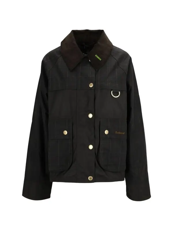 Barbour Tartan Spey Waxed Jacket - Green