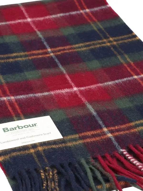 Barbour Tartan Cashmere Wool Scarf