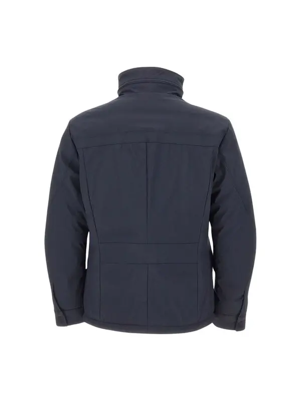 Peuterey Striped Field Jacket With Hood - Blue