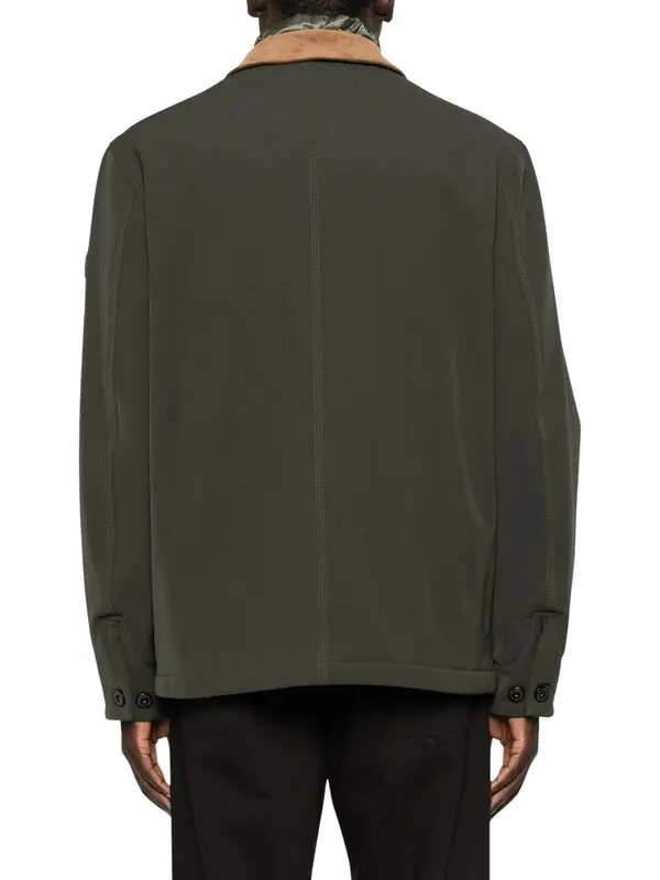Peuterey Coat With Corduroy Collar And Patch Pockets