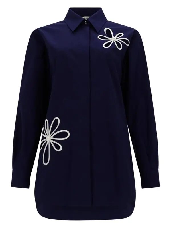 Fendi Cotton Poplin Shirt - Black
