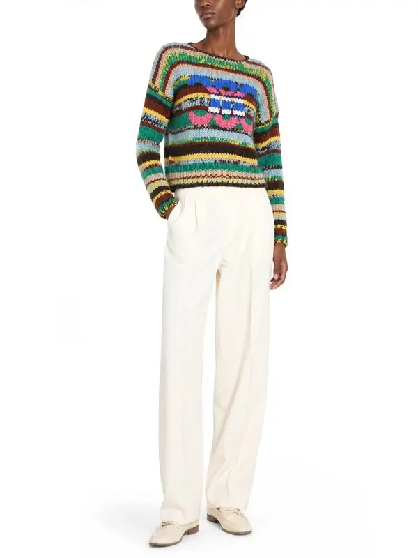 Celine Striped Alpaca And Wool Sweater - Multicolor