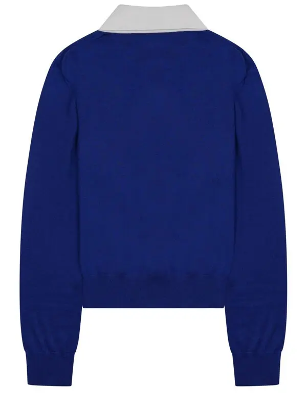 Celine Cashmere And Silk Polo Sweater - Blue